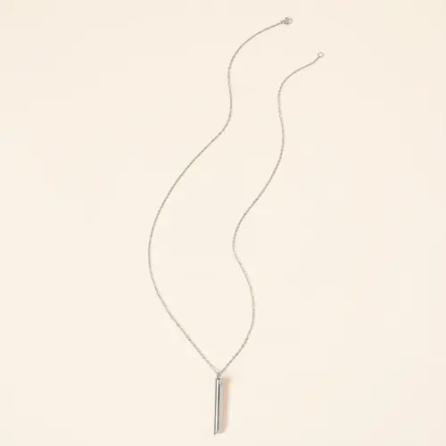 UNCOMMON GOODS Mindful Breathing Necklace - Silver