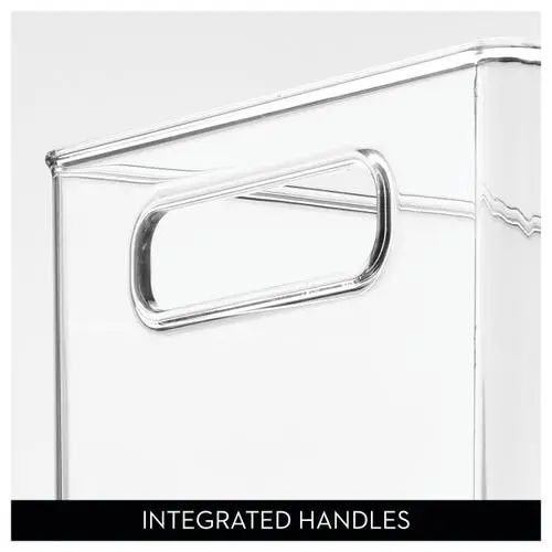 IDESIGN Stackable Fridge Binkitchen Storage Bin For Pantry, Cabinets, Or Fridge, Set Of 2