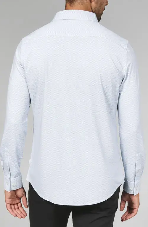 7 Diamonds Layth Geo Print Wrinkle Resistant Performance Button-up Shirt