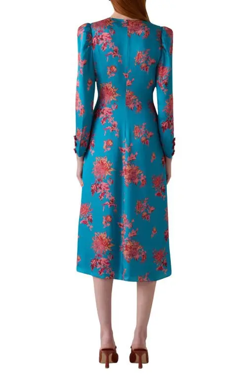 lk bennett midi dress LK Bennett Eleanor Tiered Floral-Print Ruffle Midi Dress