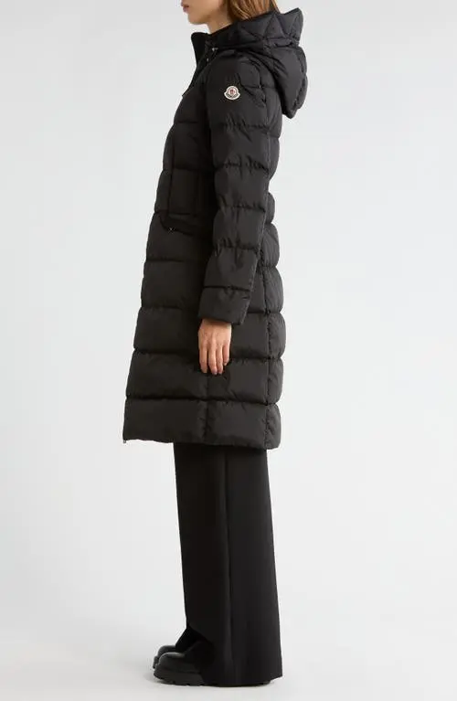 Moncler Avocette Hooded Quilted Down Puffer Coat - Black