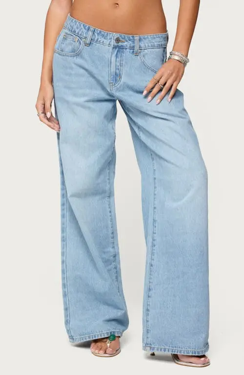EDIKTED Mirra Flower Pocket Low-rise Wide-leg Jeans