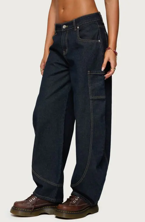 EDIKTED Low-rise Barrel Leg Jeans