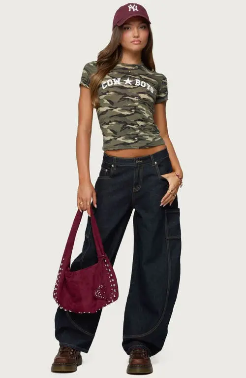 EDIKTED Low-rise Barrel Leg Jeans