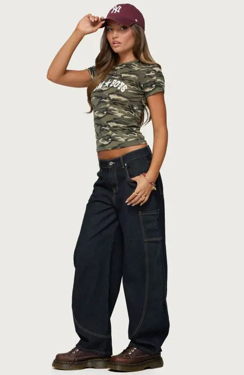 EDIKTED Low-rise Barrel Leg Jeans