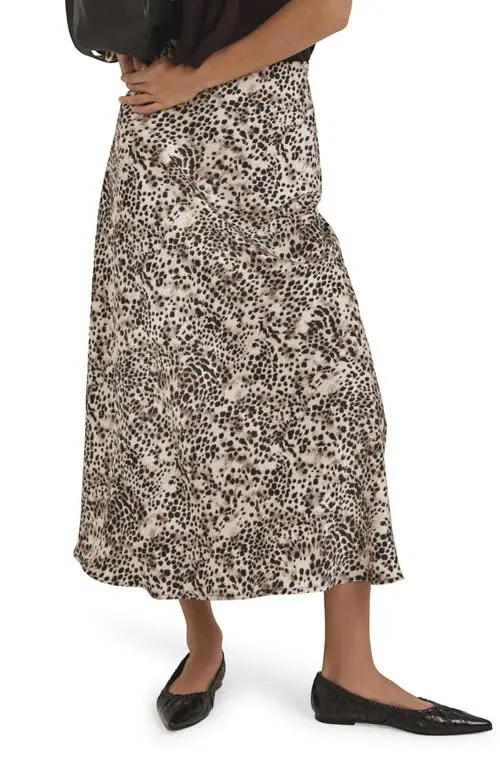 Mint Velvet Animal Print Midi Slip Skirt