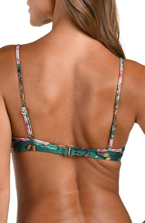 L'Agence Yazmin Chardona Bikini Top - Green Multi