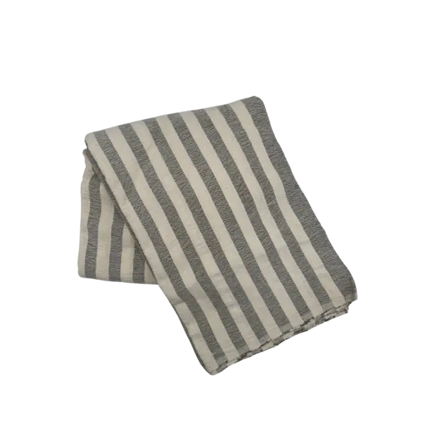 KD WEAVE Stripe Tablecloth - Gray