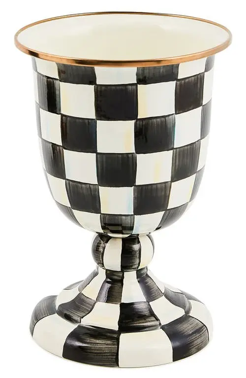 MACKENZIE-CHILDS Check Pedestal Vase - Courtly