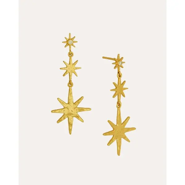 OTTOMAN HANDS Star Drop Earrings - Gold