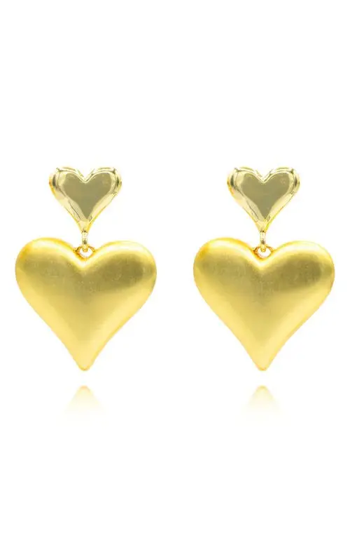 LA MENO Paris With Love Drop Earrings - Gold