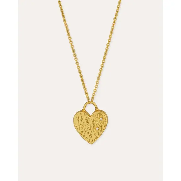 OTTOMAN HANDS Locket Heart Necklace - Gold