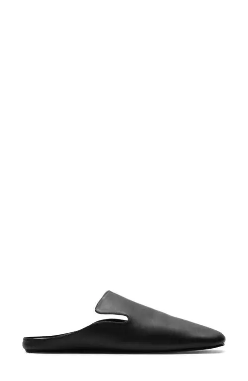 Mango Square Toe Leather Mule