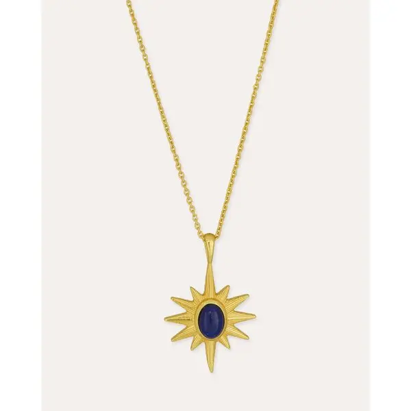 OTTOMAN HANDS Lapis Star Pendant Necklace - Gold
