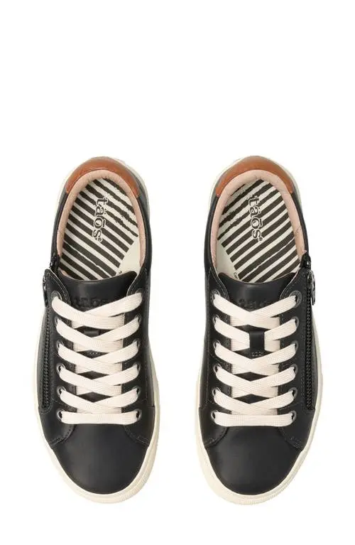 TAOS Z Soul Lux Leather Sneakers - Black/tan