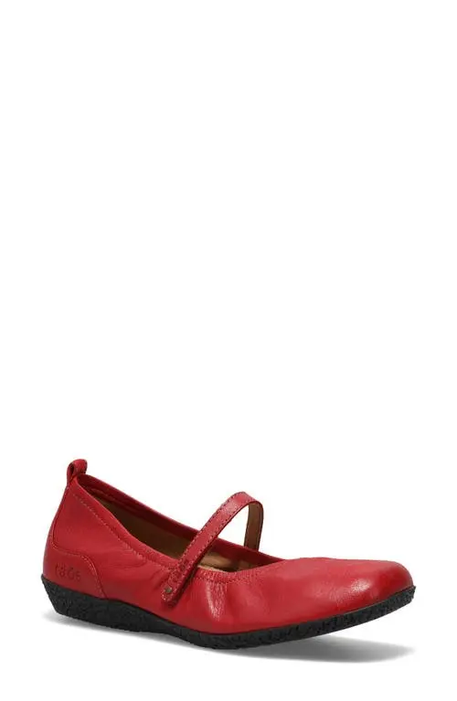 TAOS Babble Leather Mary Jane Flat - Red