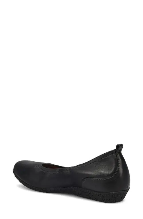 TAOS Chit Chat Leather Ballet Flats - Black