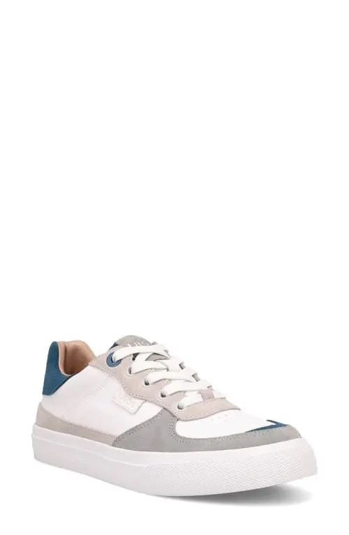 TAOS Pop Soul Leather Sneaker - Grey/petrol Blue Multi