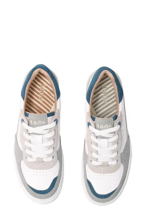 TAOS Pop Soul Leather Sneaker - Grey/petrol Blue Multi