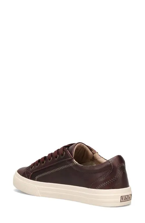 TAOS Plim Soul Luxe Leather Sneakers - Merlot