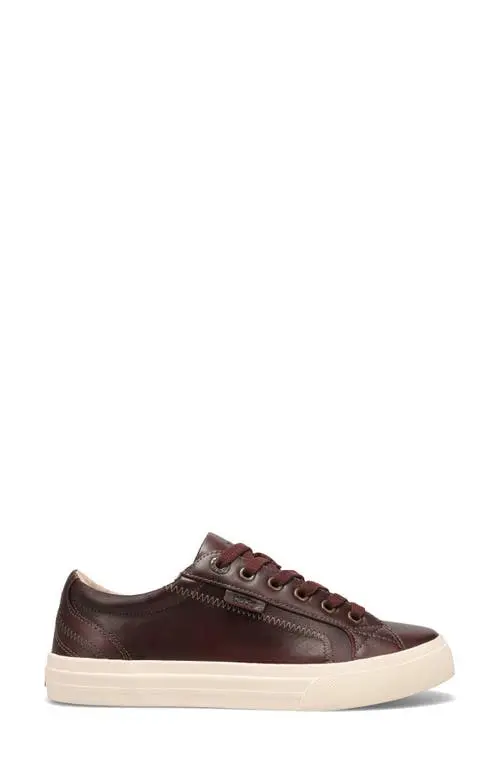 TAOS Plim Soul Luxe Leather Sneakers - Merlot