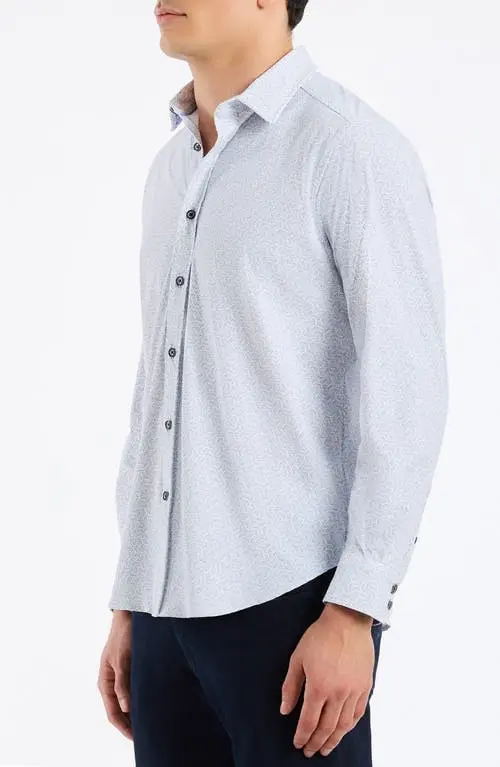 Robert Graham Asterisk Knit Button-up Shirt