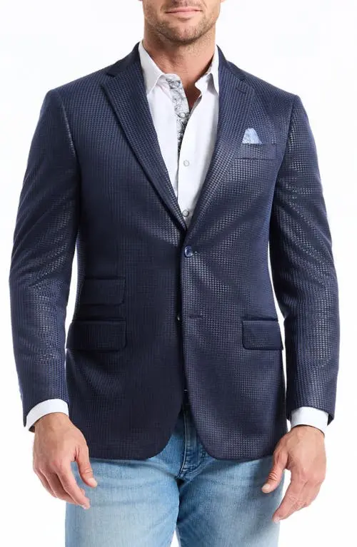 Robert Graham Colden Velvet Houndstooth Sport Coat - Navy