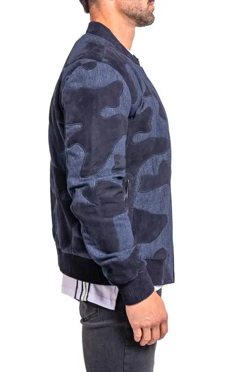 MACEOO Ascension0008 Leather & Denim Camouflage Jacket