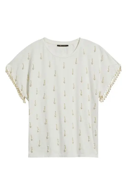 Kobi Halperin Carmel Faux Pearl Accent Cotton T-shirt