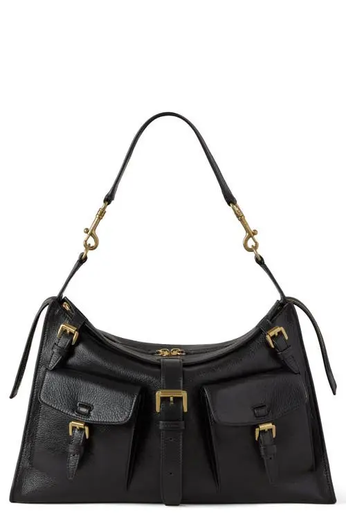 Mulberry Roxanne High-shine Leather Shoulder Bag - Black