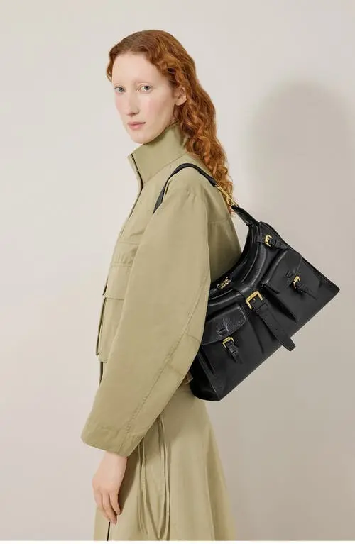 Mulberry Roxanne High-shine Leather Shoulder Bag - Black