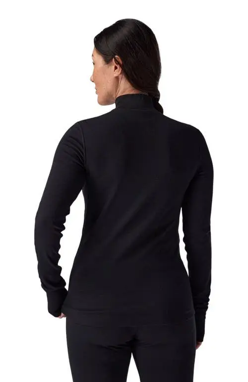 BACKCOUNTRY Cedars Rws Merino Midweight 1/4-zip Baselayer Top - Black