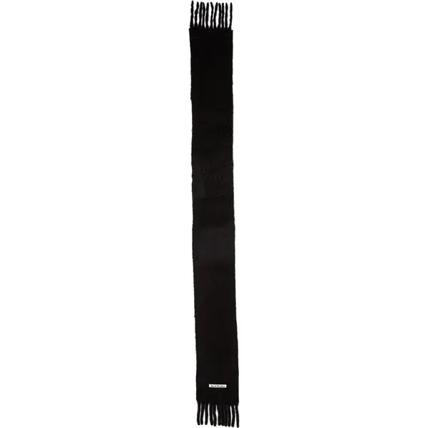 Acne Studios Vikky Mohair Blend Fringe Scarf - Black