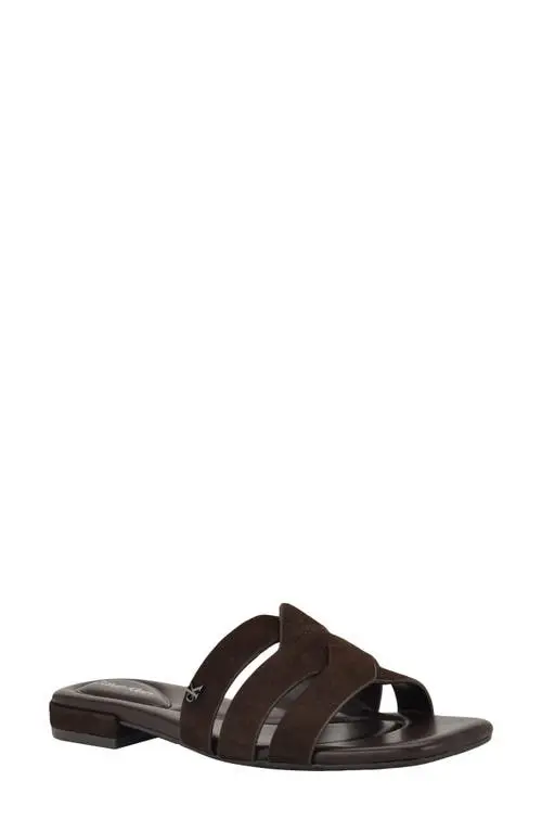 Calvin Klein Tisha Slide Sandal - Brown