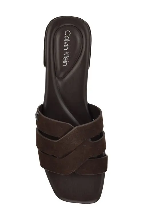 Calvin Klein Tisha Slide Sandal - Brown