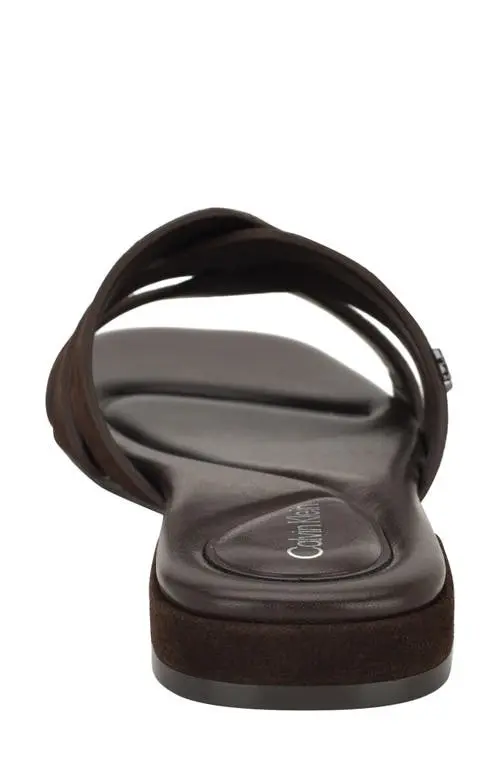 Calvin Klein Tisha Slide Sandal - Brown