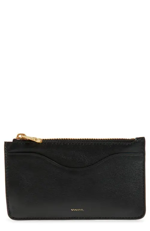 Vince Leather Card Case - Black