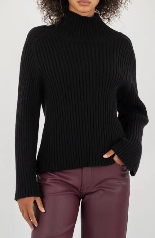 Kut From The Kloth Hera Mock Neck Rib Sweater - Black