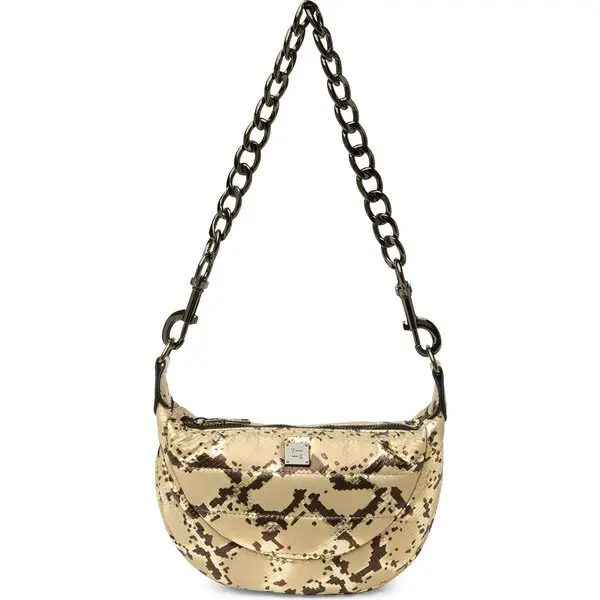 THINK ROYLN Tiny Dancer Snakeskin Embossed Leather Crossbody Bag