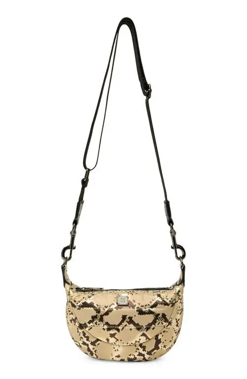 THINK ROYLN Tiny Dancer Snakeskin Embossed Leather Crossbody Bag