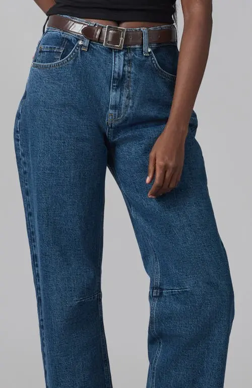 LOLA DENIM Dylan High-rise Barrel Jeans - Classic Stone Blue