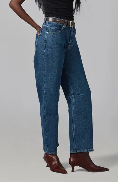 LOLA DENIM Dylan High-rise Barrel Jeans - Classic Stone Blue
