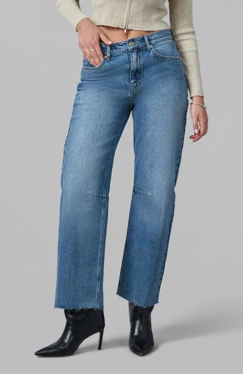 LOLA DENIM Dylan High-rise Barrel Jeans - Classic Stone Blue