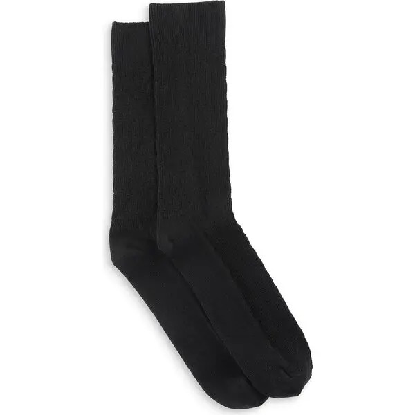 HARBOR BAY BY DXL Big & Tall Continuous Comfort Casual Socks 2-pack - Black