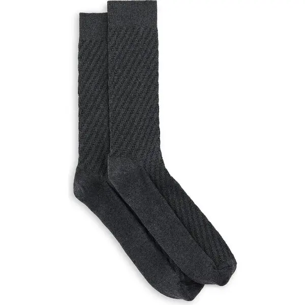 HARBOR BAY BY DXL Big & Tall Continuous Comfort Casual Socks 2-pack - Grey