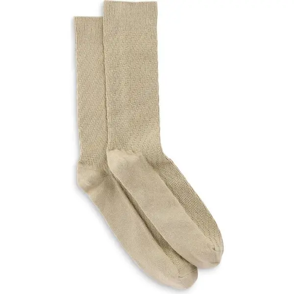 HARBOR BAY BY DXL Big & Tall Continuous Comfort Casual Socks 2-pack - Khaki
