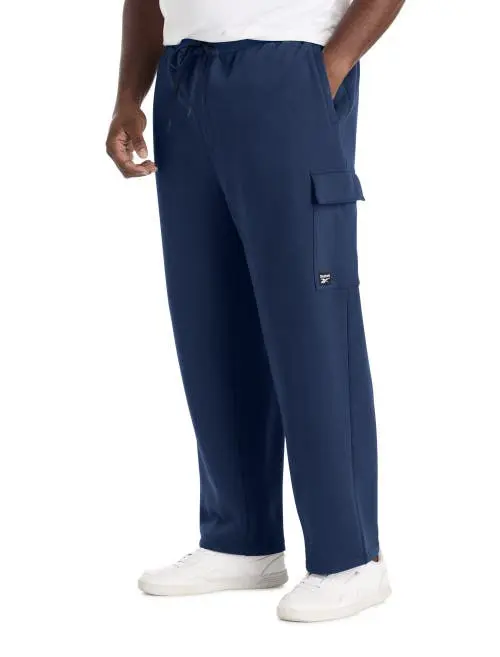 REEBOK Big & Tall Performance Supersoft Cargo Sweatpants - Collegiate Navy