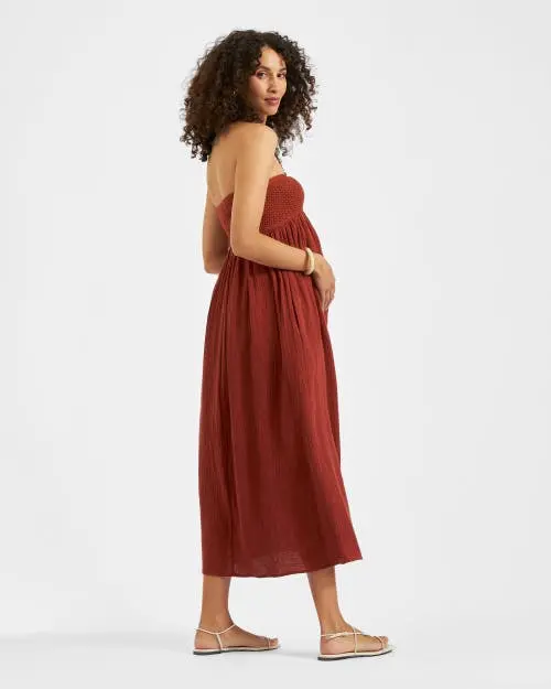 RIPE MATERNITY Evie Crochet Dress - Amber