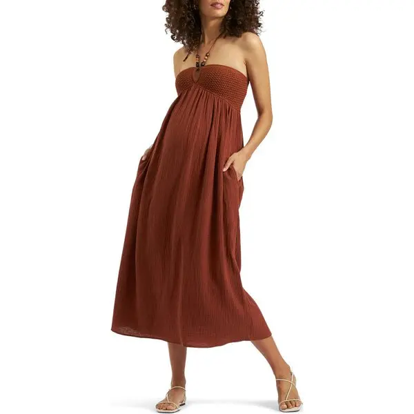 RIPE MATERNITY Evie Crochet Dress - Amber