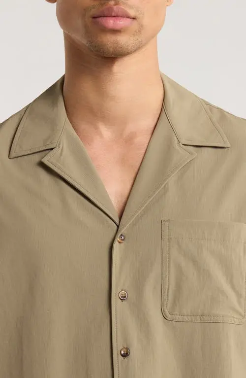 RIZORT Tim Stretch Nylon Camp Shirt - Olive